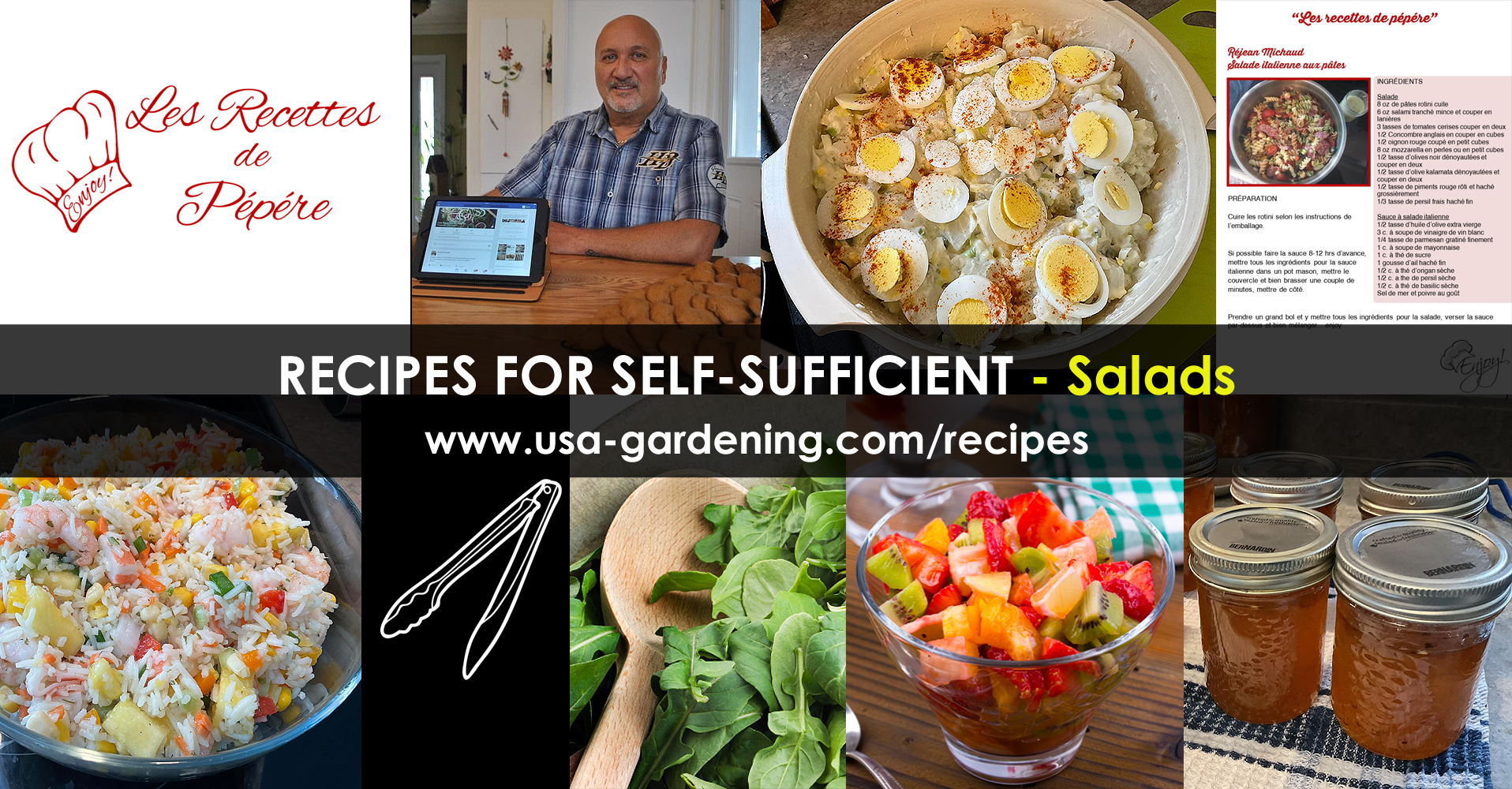 Recipes for Self-Sufficient Living | Salads - Ingredients and ...