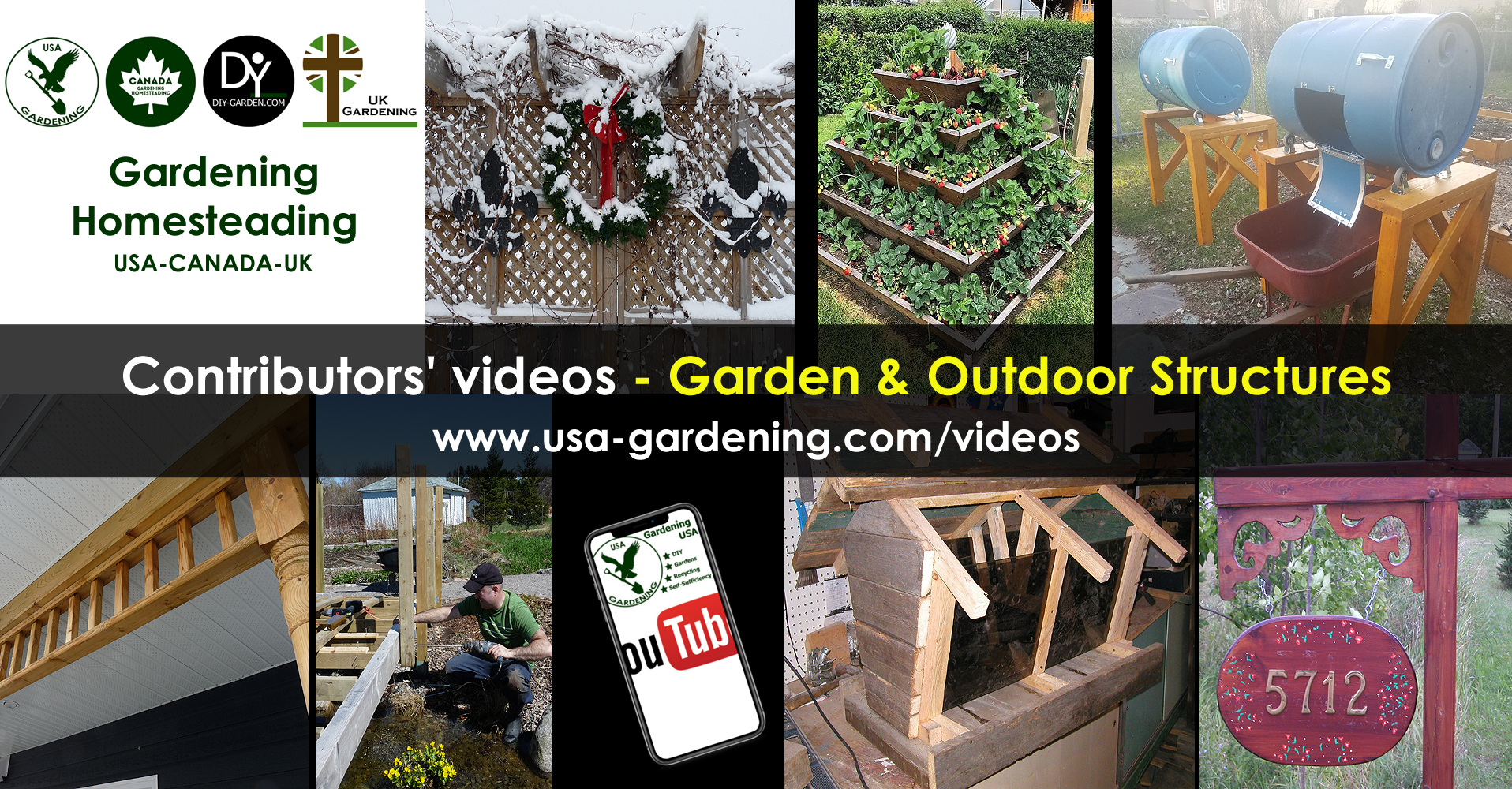 Garden and Outdoor Structures - Videos of Gardening Homesteading USA ...